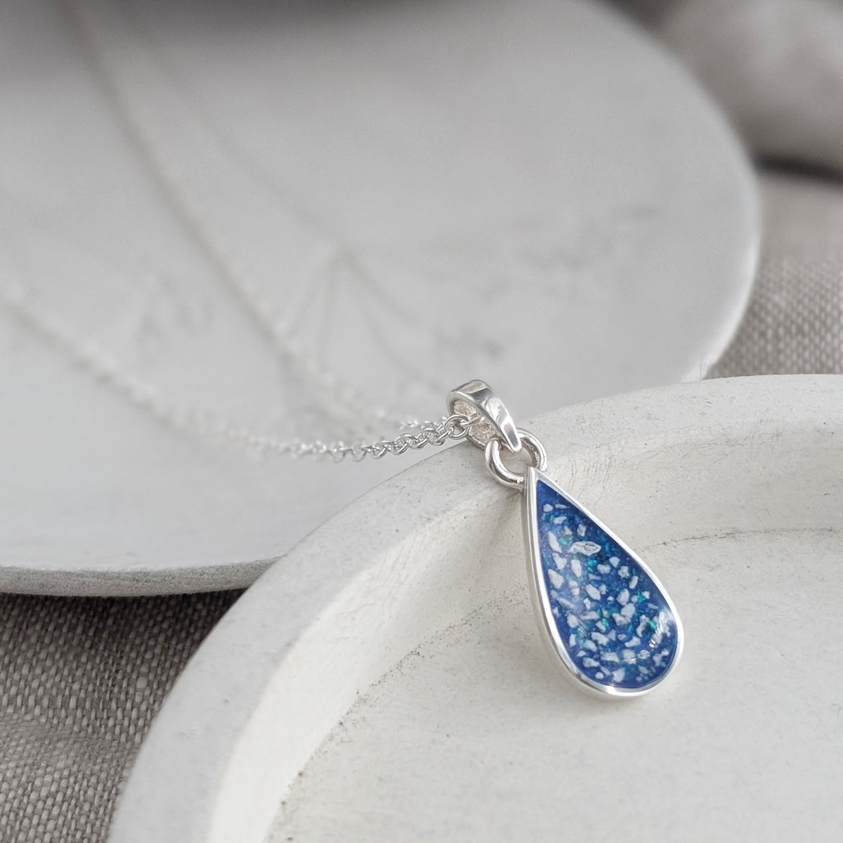 Teardrop memorial necklace store